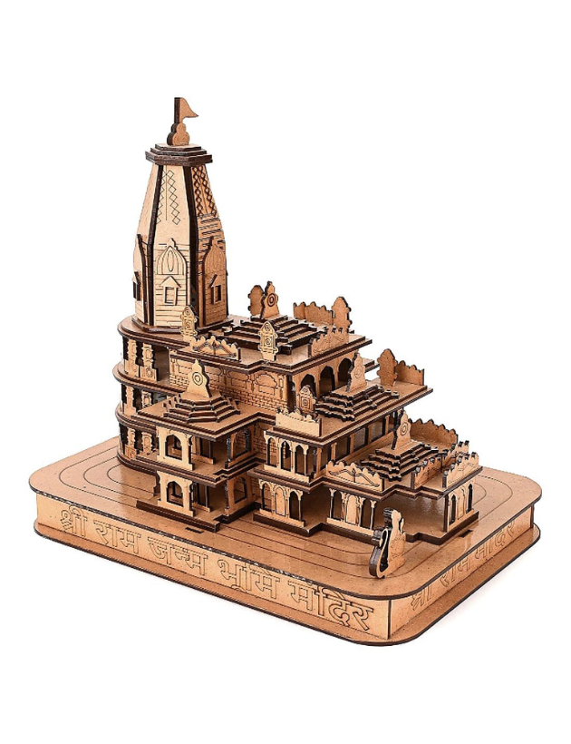 Hindu ram mandir ayodhya 3D wooden model temple jai shree ram