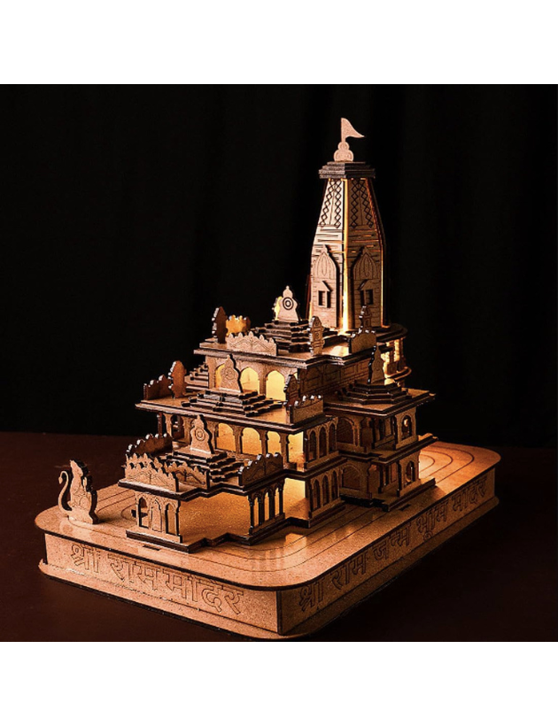 Hindu ram mandir ayodhya 3D wooden model temple jai shree ram